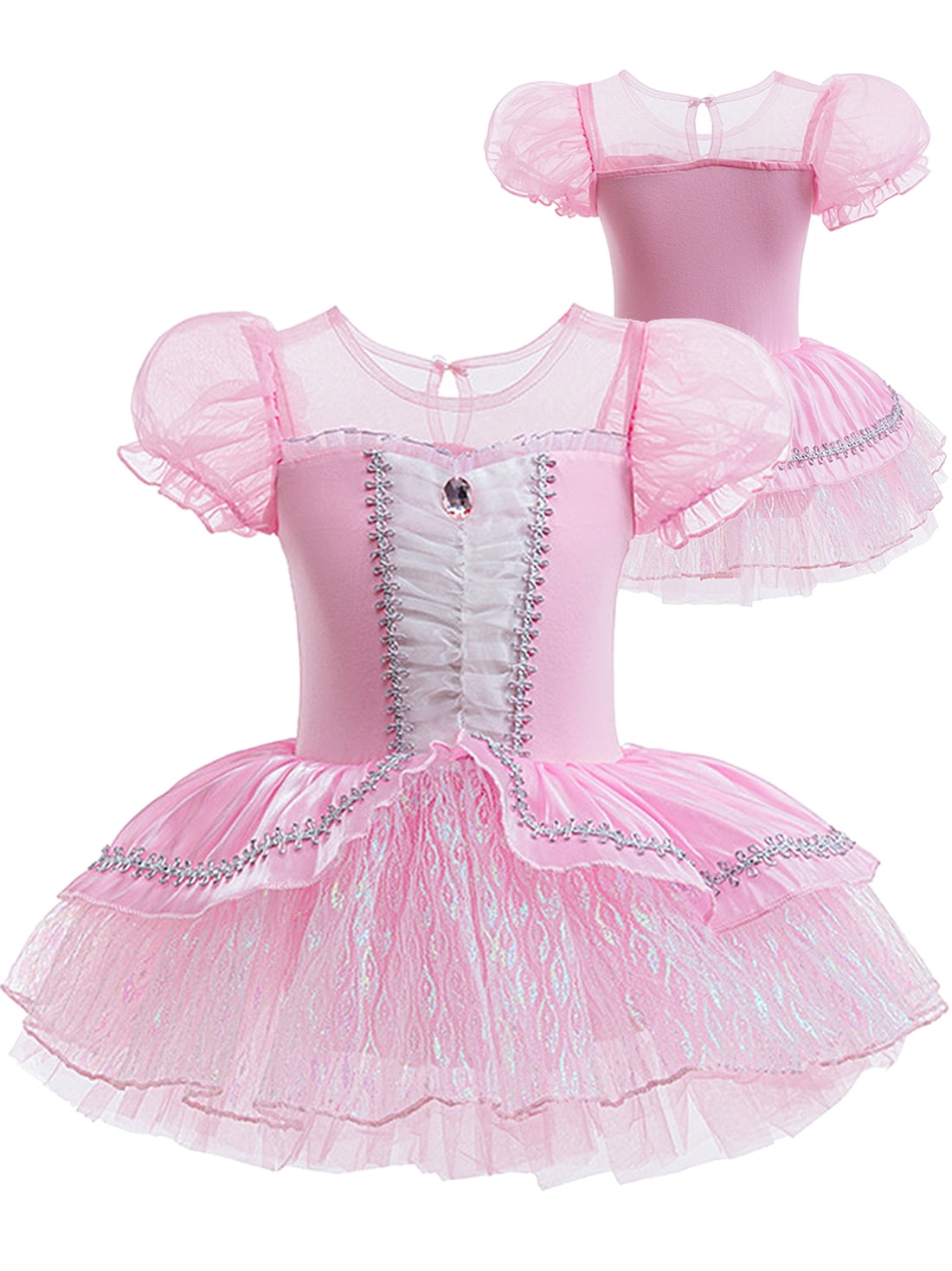 ATAIKU 3-9Y Kids Girls Princess Ballet Dress Short Sleeve Leotards ...