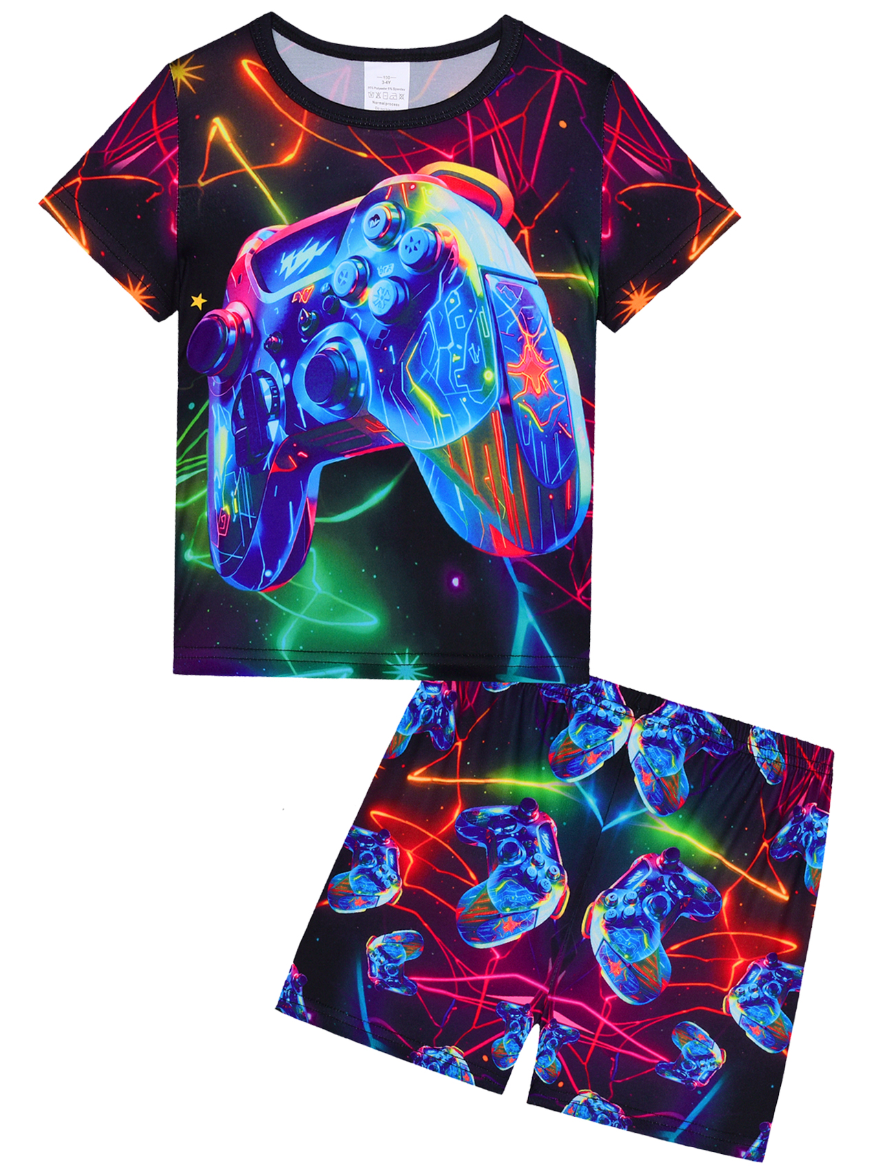 ATAIKU 3D HD Printed 3-12Y Big Boys Games Console 2-Piece Pajamas Set ...