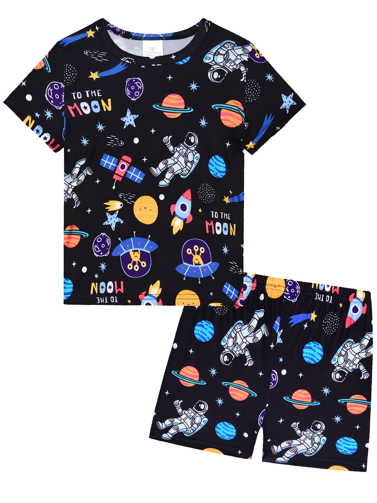 ATAIKU 3D HD Printed 3-12Y Big Boys Planet 2-Piece Pajamas Set Kids Boy ...