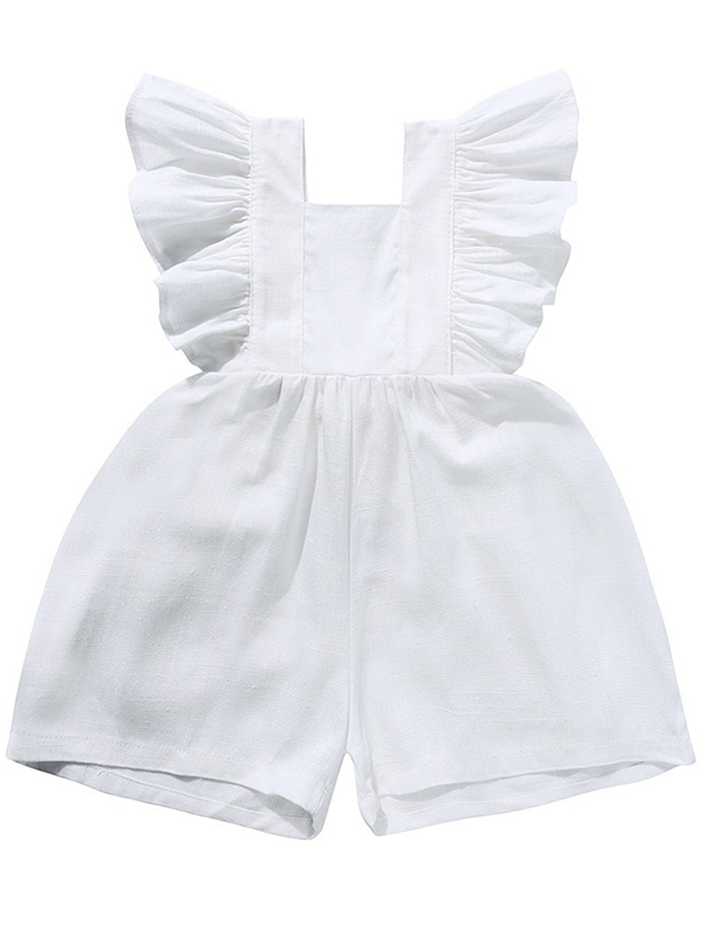 ATAIKU 6M-3T Baby Girl Ruffled Sleeveless Jumpsuit Summer Cool Romper ...