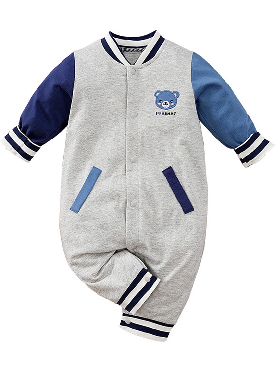 ATAIKU Baby Boys Long Sleeve Outfits Infant Cotton Romper Cute Beer ...