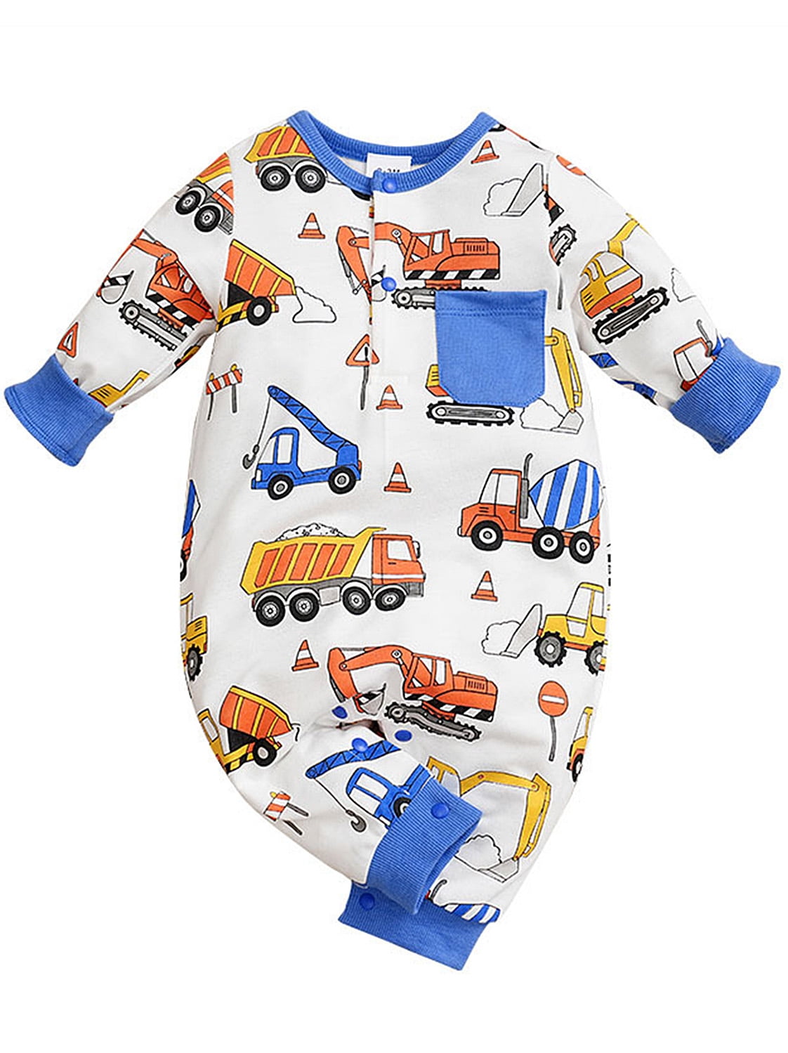ATAIKU Baby Boys Long Sleeve Outfits Infant Cotton Romper Engineering ...