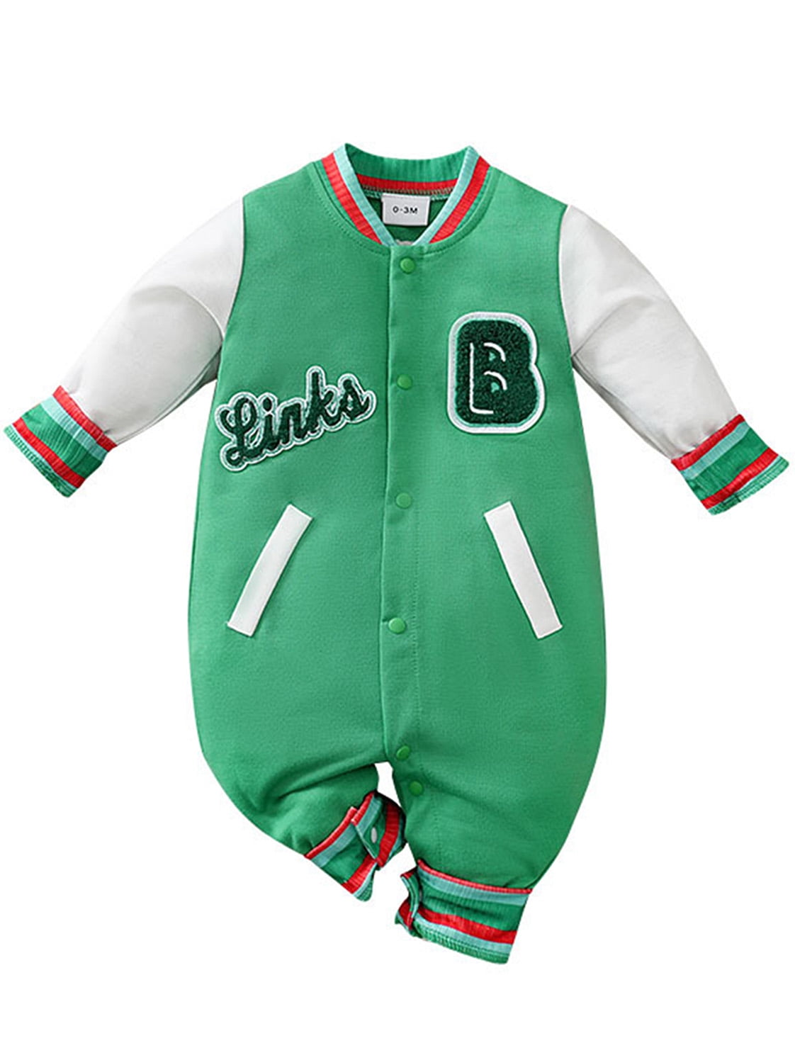 ATAIKU Baby Boys Long Sleeve Outfits Infant Cotton Romper Letters ...