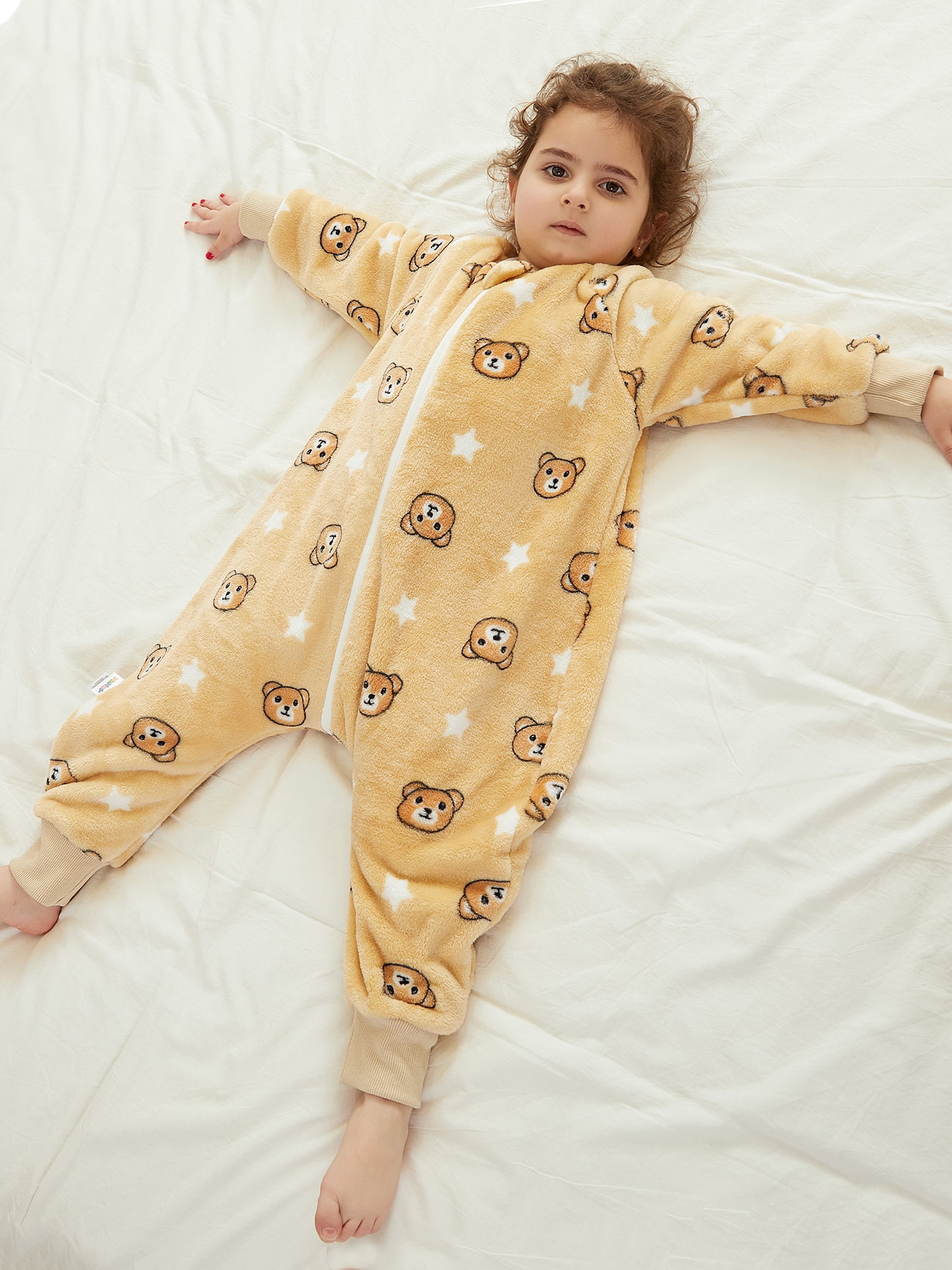 ATAIKU Toddler Sleeping Sack 9M-6T Winter Warm Flannel 2-Way Zipper ...