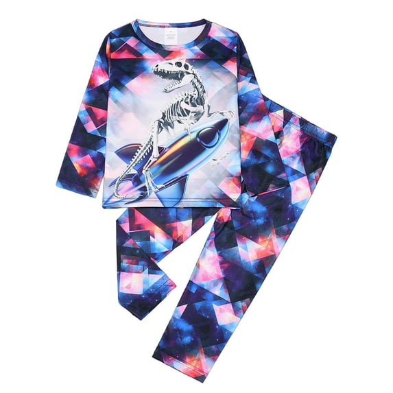 ATAIKU Toddler and Little Boy Pajamas Set Kids Long Sleeve Tee and ...