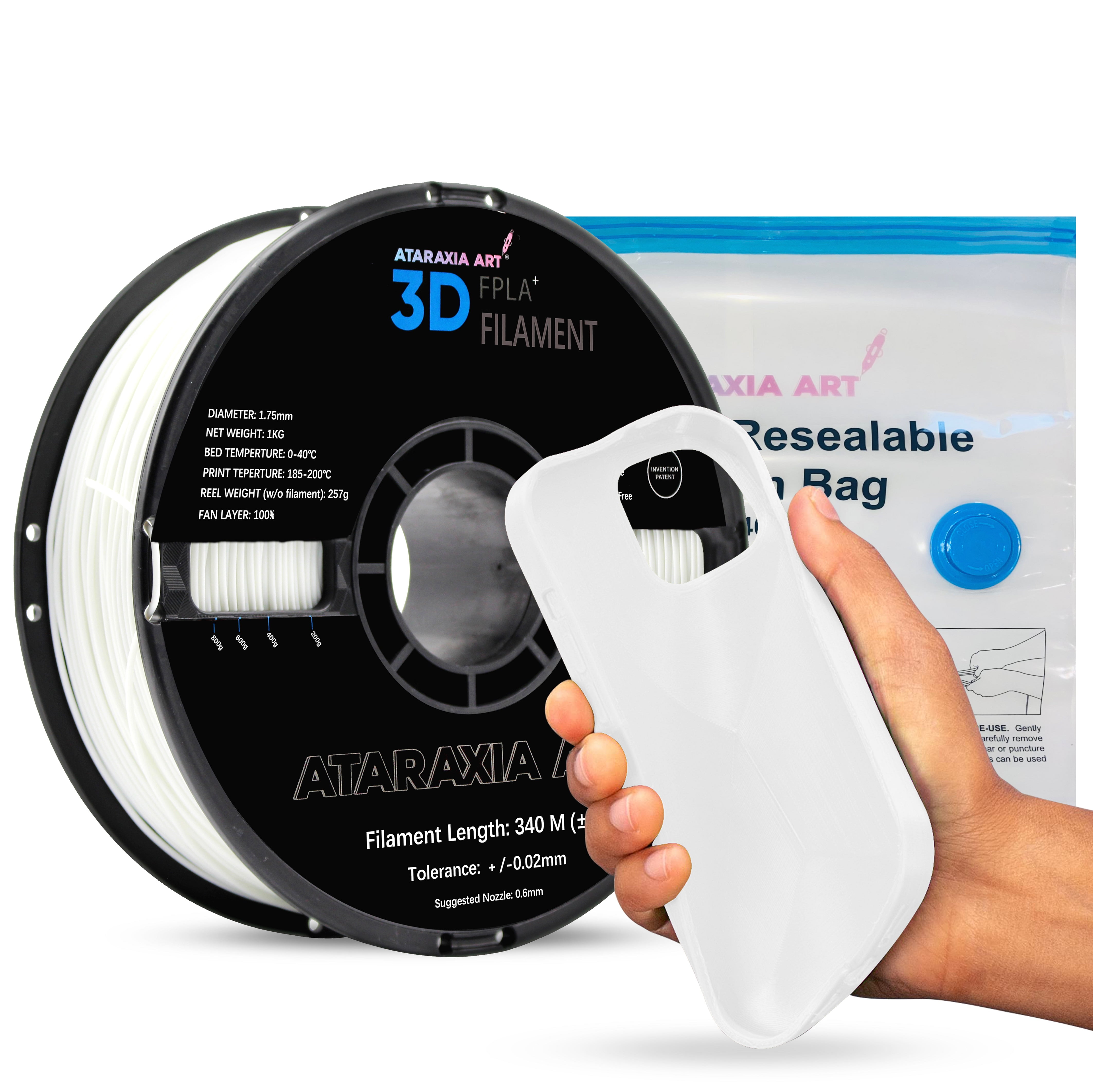 ATARAXIA ART Flexible PLA Filament,1Kg/2.2lb,Better Than TPU,89A Shore ...