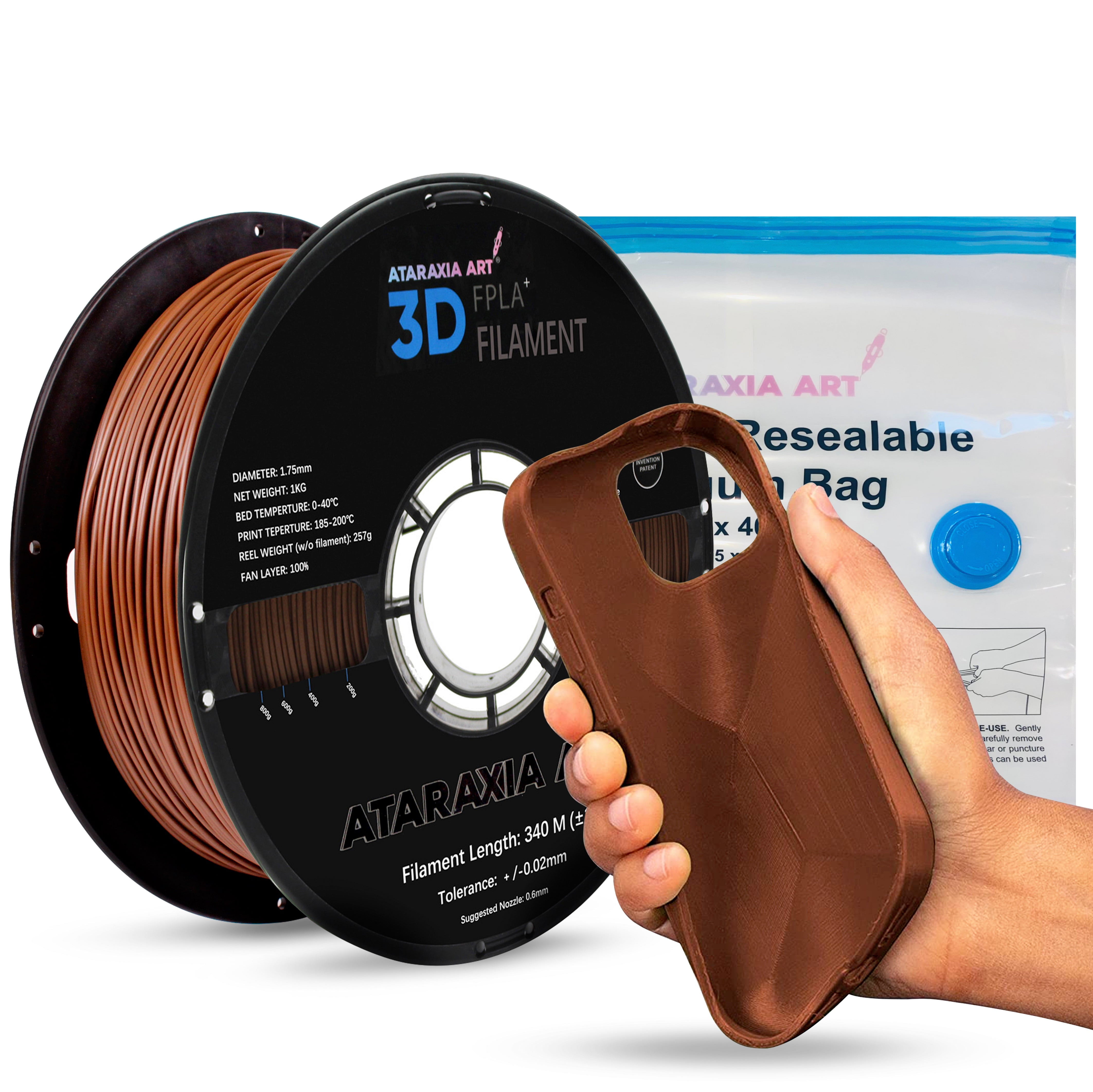 ATARAXIA ART Flexible PLA Filament,1Kg/2.2lb,Better Than TPU,89A Shore ...