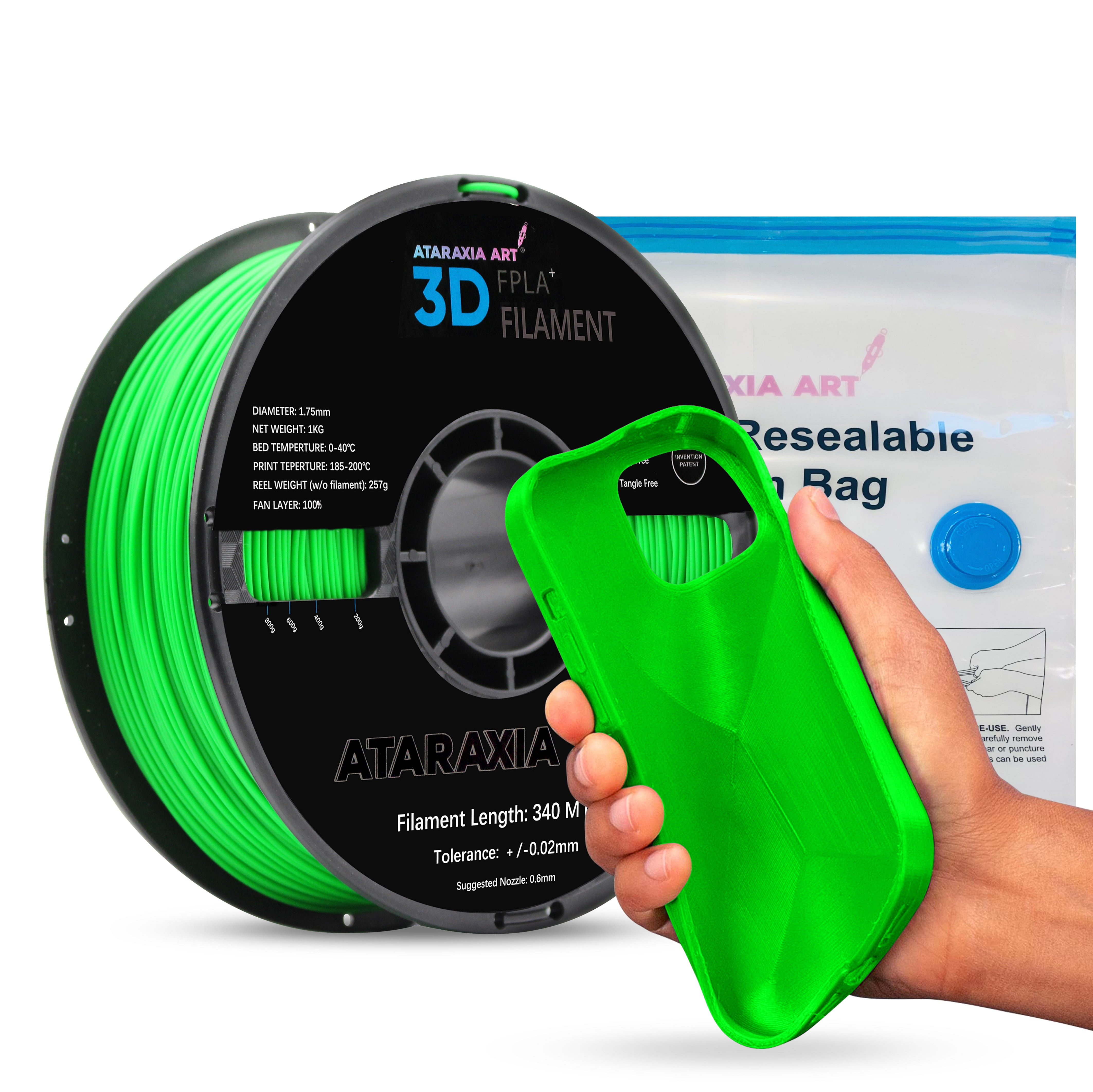 ATARAXIA ART Flexible PLA filament, 3D Printer Filament,1kg, Better ...