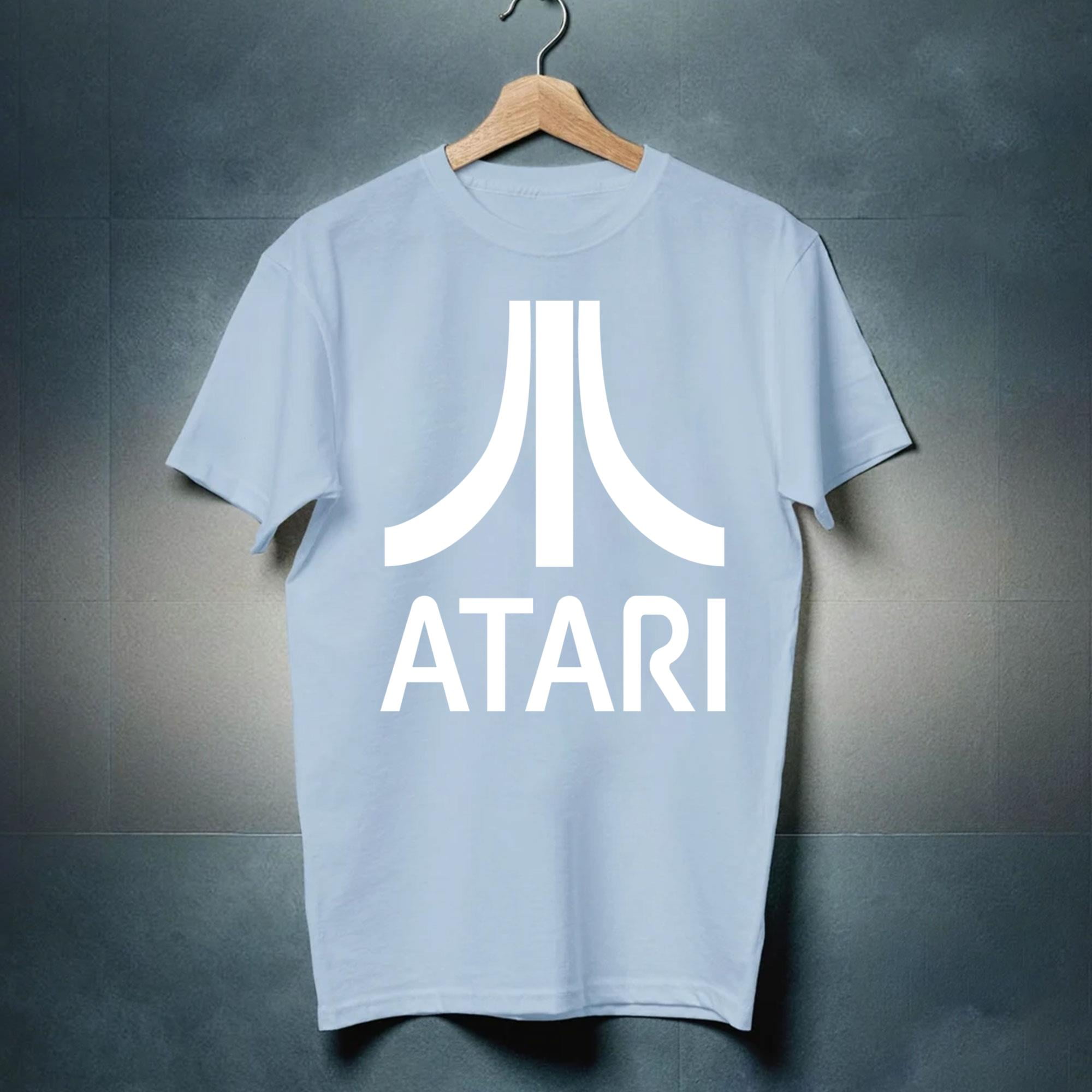 ATARI CLASSIC BLACK T-SHIRT Logo Vintage Videogame Retro Gaming Game ...