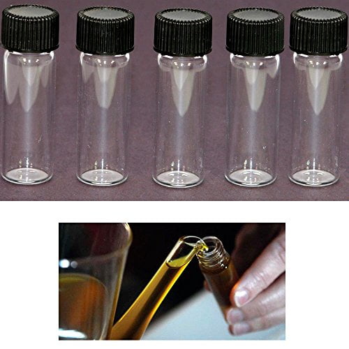 ATB 100 Mini Clear Glass Vial Bottles Cap Lab Vials Bottle 1 3/4 Tall 1 ...