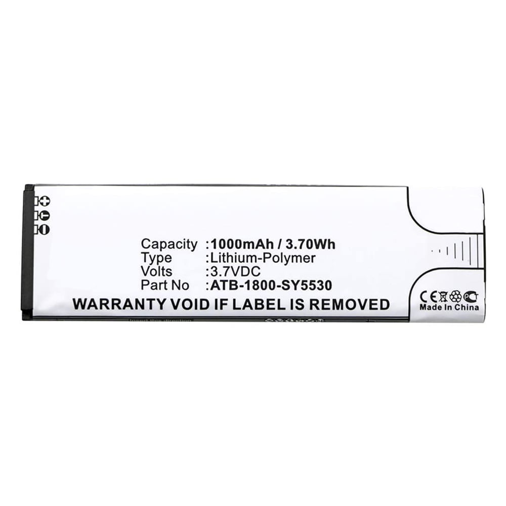 ATB-1800-SY5530, ATB-900-SY5531 Battery for RTI T2i, T2X, T3X Remote ...
