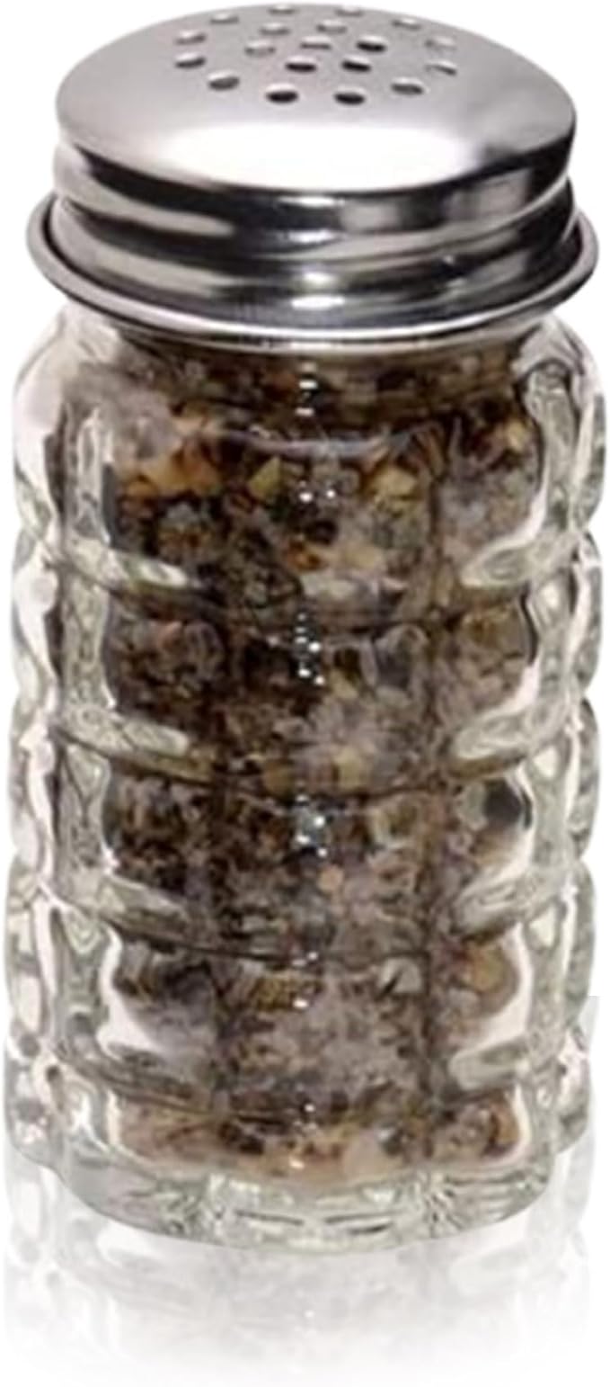 ATB Glass Salt and Pepper Shakers with Stainless Steel Lids - Farmhouse ...