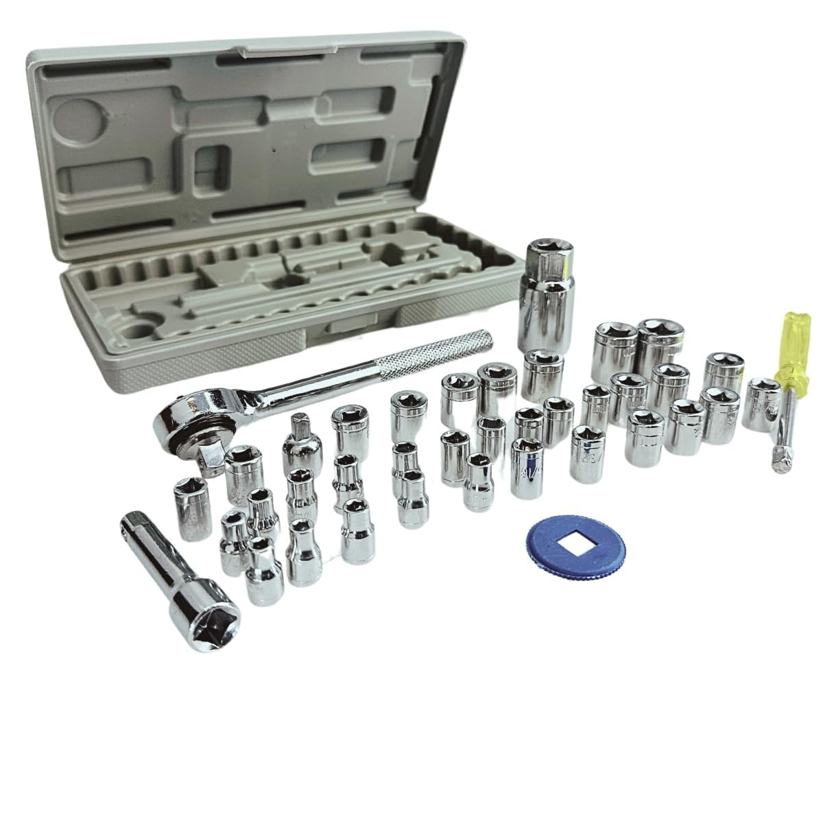 ATC 40-Piece 1/4" & 3/8" Drive Socket Set with Spark Plug Socket ...