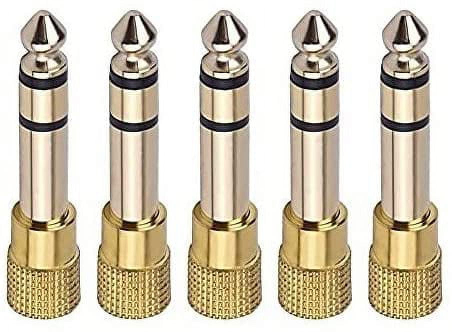 ATC® 5 Pack 6.5mm 1/4-inch Male Plug to 3.5mm 1/8-inch Female Stereo ...