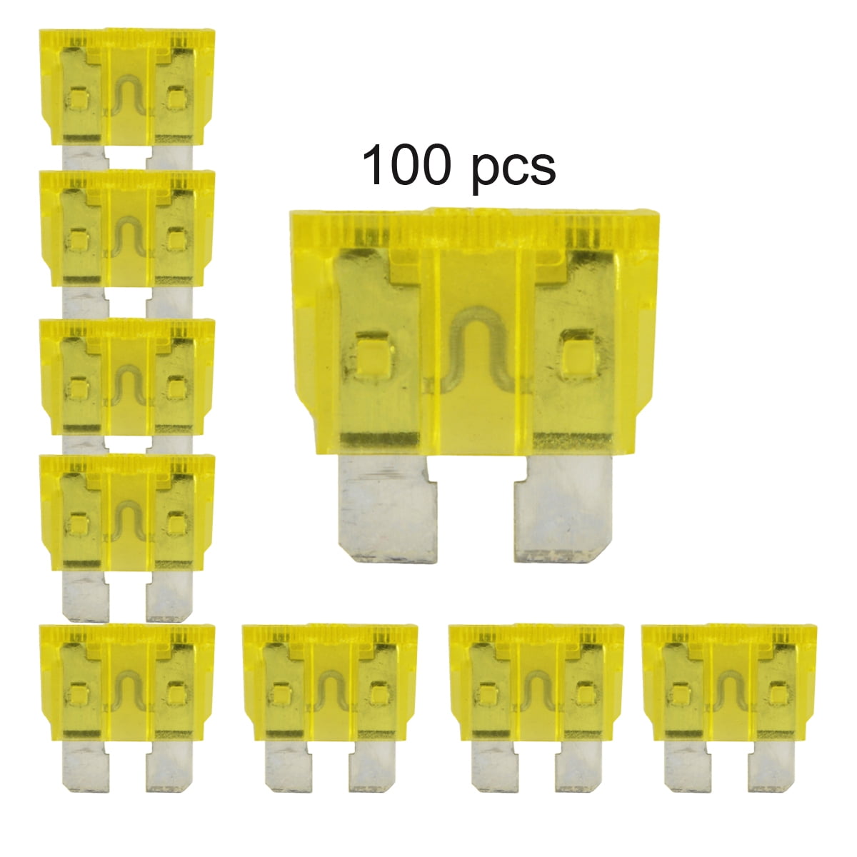 ATC Blade Style Fuse 20A AMP Automotive Car Truck Fuses Pack of 100 ...