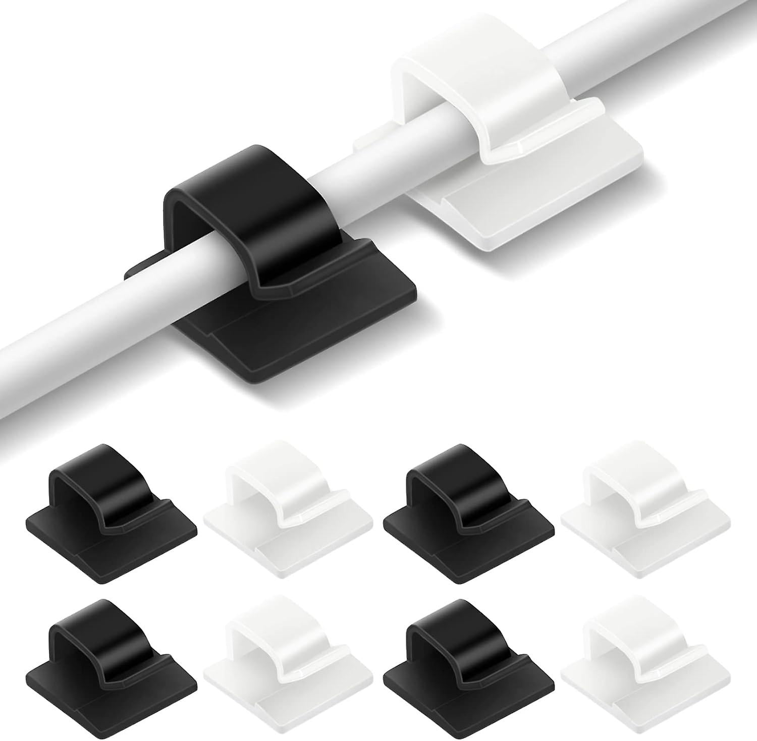 ATCL 100 Pcs Cable Clips, Adhesive Cable Organizer Cord Holder Wire ...