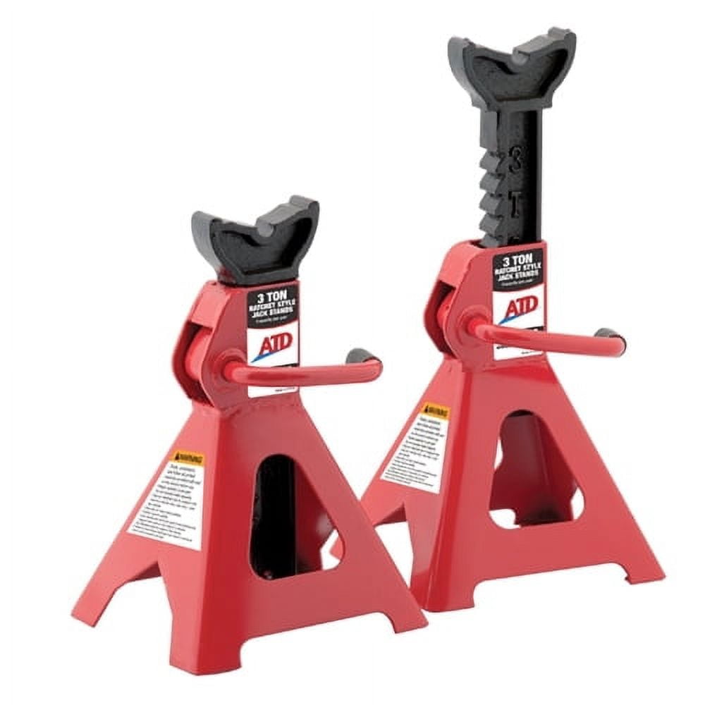 ATD 7443 3 Ton Ratchet Style Jack Stand Pair - Walmart.com