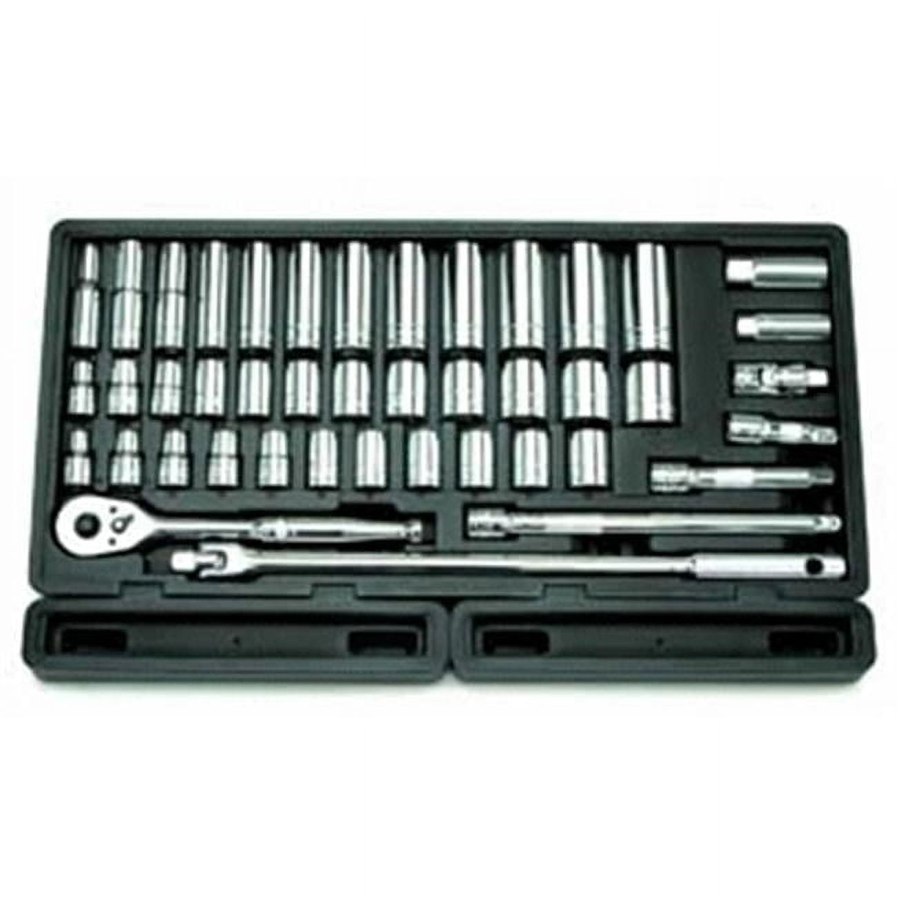 ATD Tools 43 Pc. 0.5 In. Driver Sae- Metric Socket Set - Walmart.com
