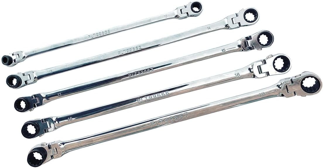 ATD Tools 99650 XL Ratcheting Wrench Set with 10 Metric Sizes - 5 Piece ...
