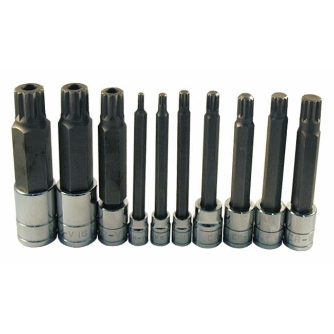 ATD Tools ATD-13781 10 Pc. Extra Long Triple Square Spline Bit Socket ...