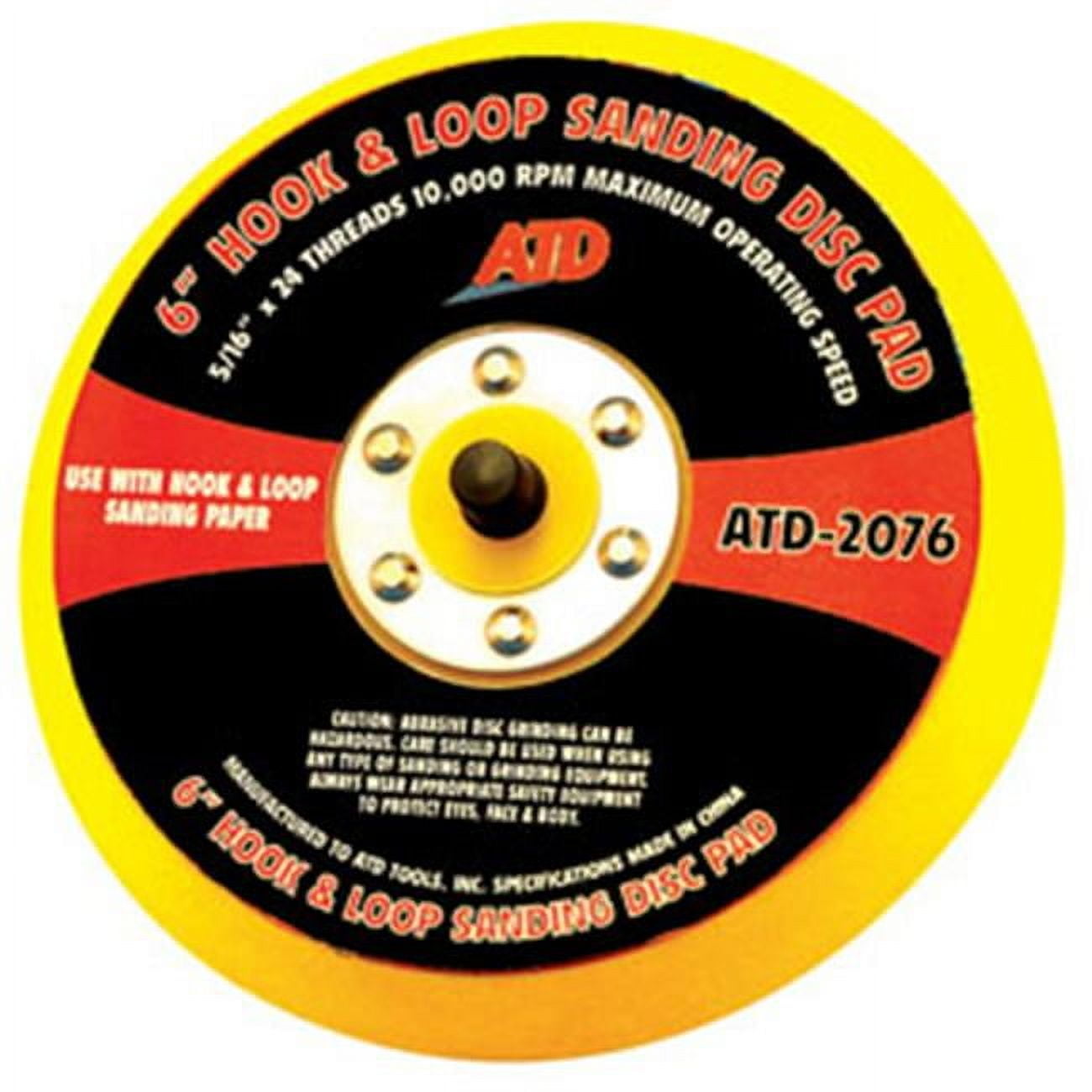 ATD Tools 2076 6" Quick Change Sanding Disc Pad ATD-2076 - Walmart.com