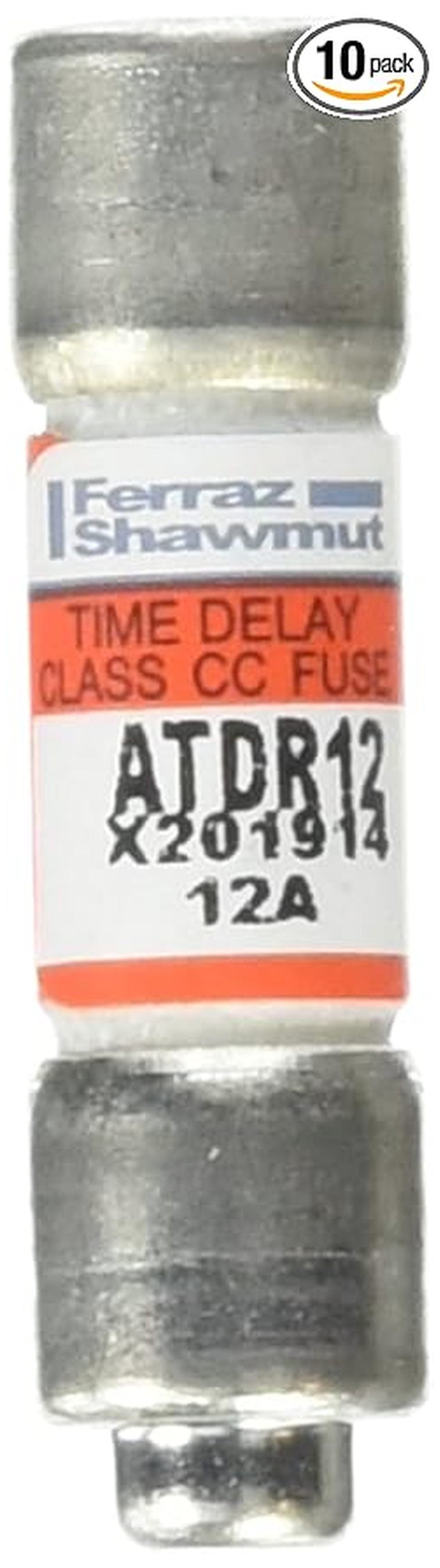 ATDR12 600V 12A Cc Time Delay Fuse, 10-Pack - Walmart.com