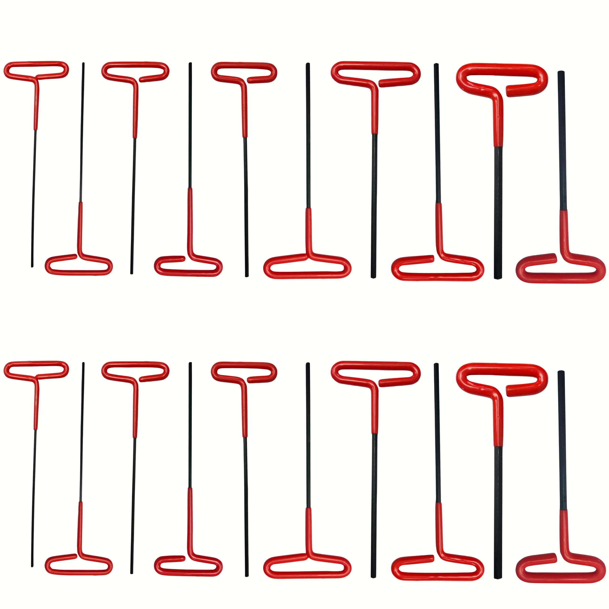 ATE Pro. Tools 20pc T-Handle Hex Key Allen Wrench Set, SAE and Metric ...