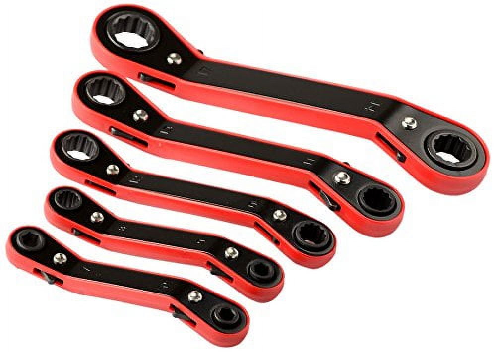 ATE Pro. USA 50605 5-Piece Offset Ratchet Box Wrench Set (SAE ...