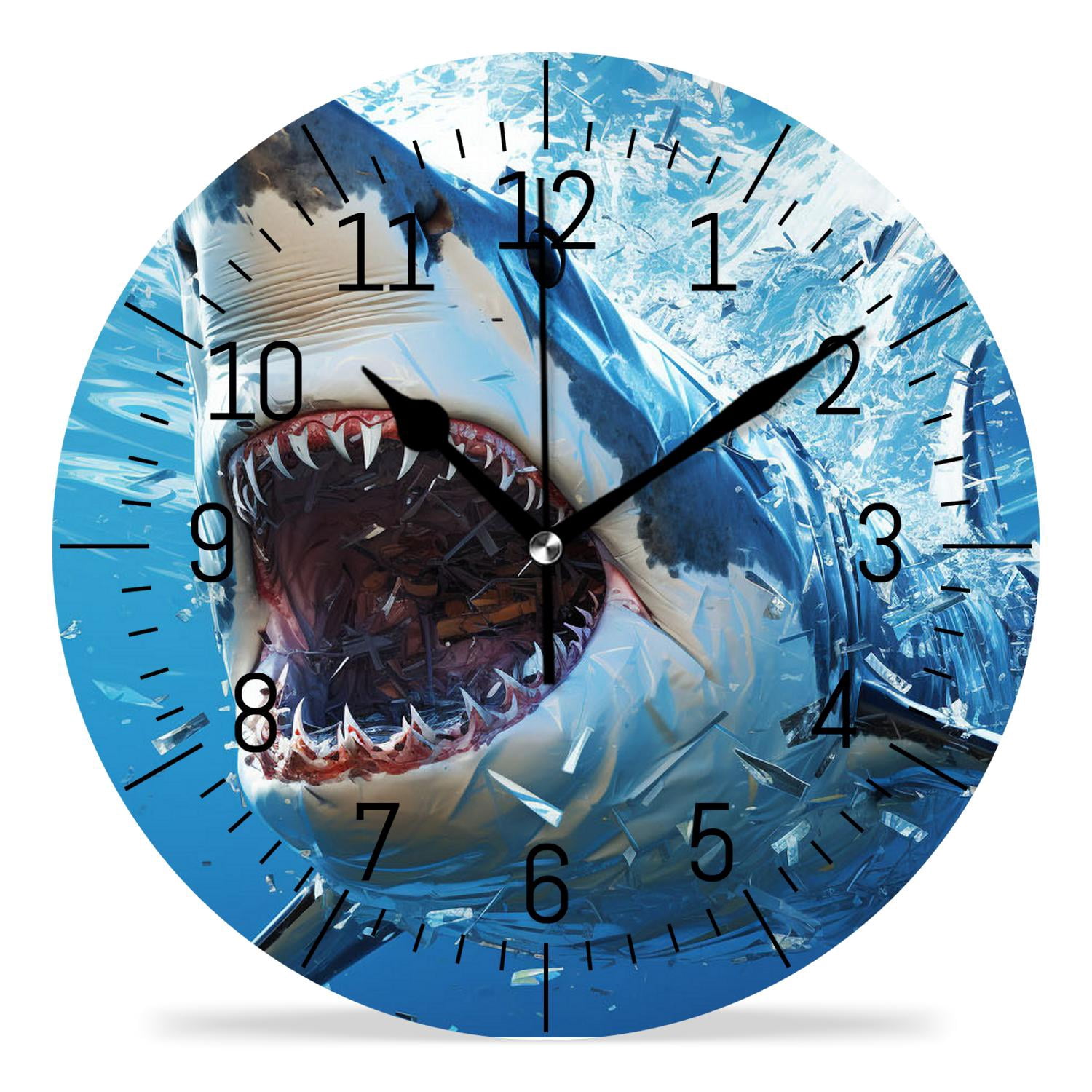 ATEDEANEI 12" Wall Clock Battery Operated Silent Non Ticking Great ...