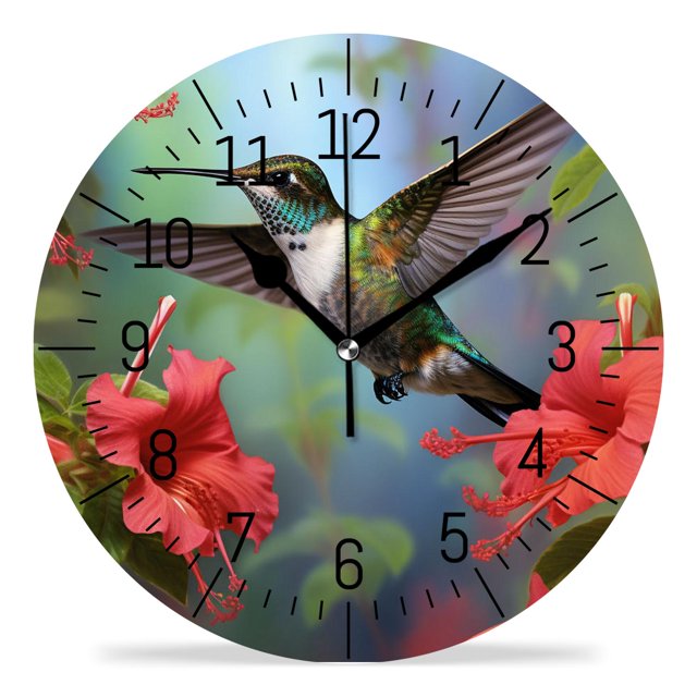 ATEDEANEI 12" Wall Clock Battery Operated Silent Non Ticking ...