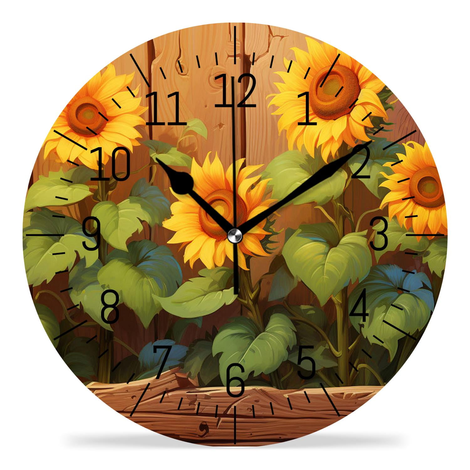 ATEDEANEI 12" Wall Clock Battery Operated Silent Non Ticking ...