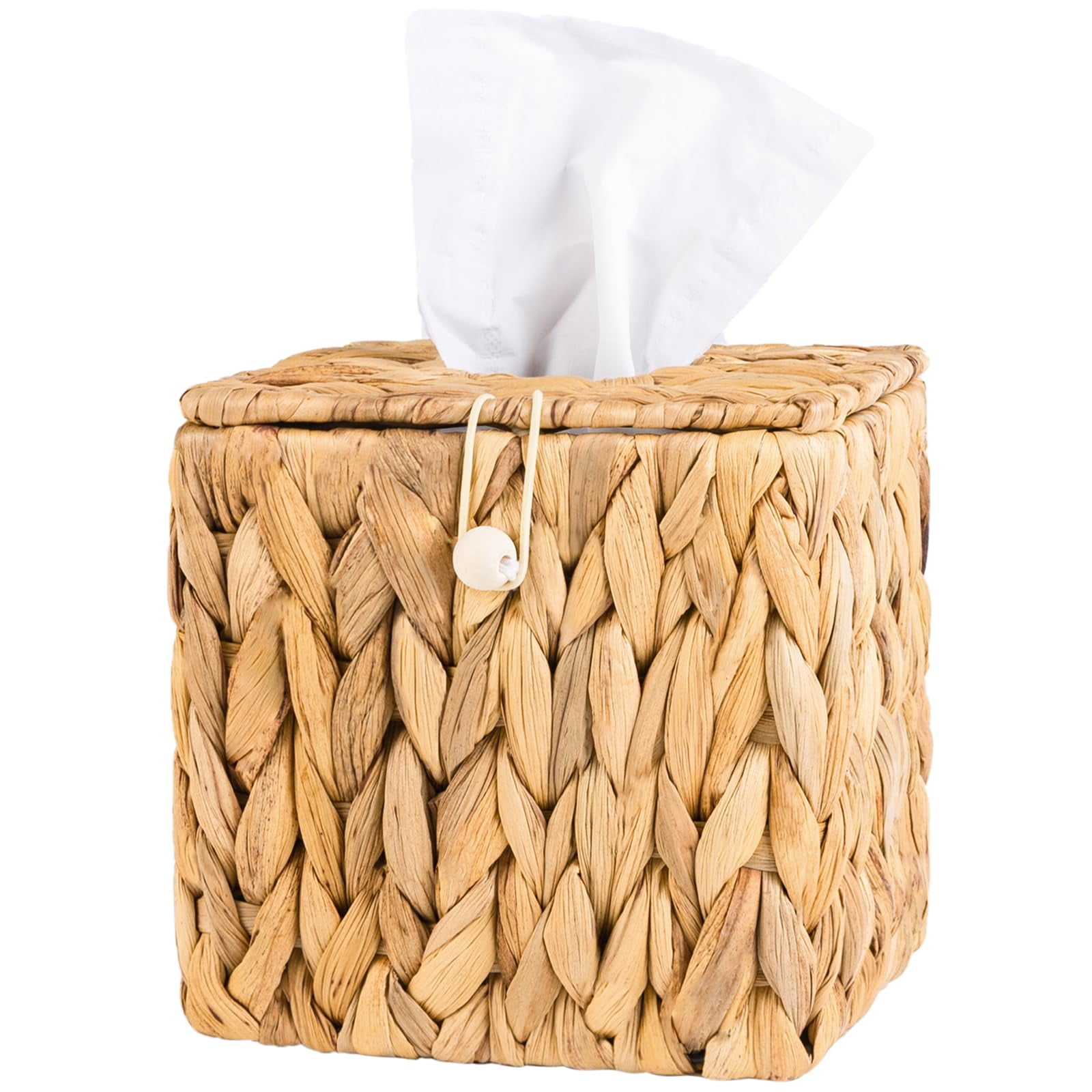 ATEDIR Tissue Box Cover Square,Tissue Box Cube, Wicker Tissue Box ...
