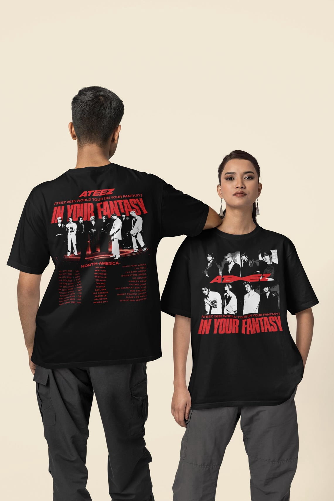 ATEEZ 2025 World Tour In Your Fantasy T-shirt, Ateez Shirt Kpop Ateez ...