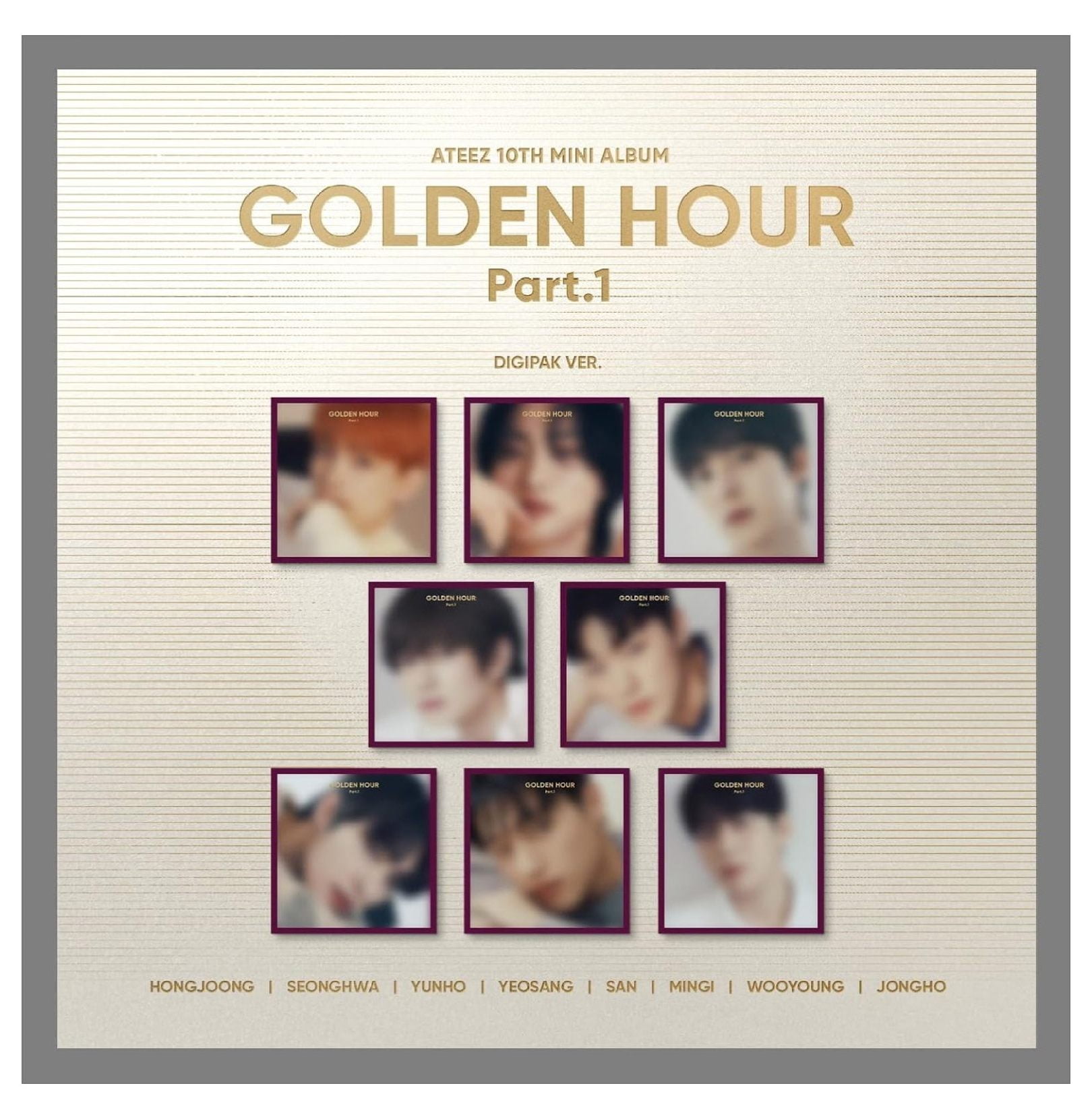 ATEEZ GOLDEN HOUR : Part.1 10th Mini Album with Tracking Sealed ATZ ...