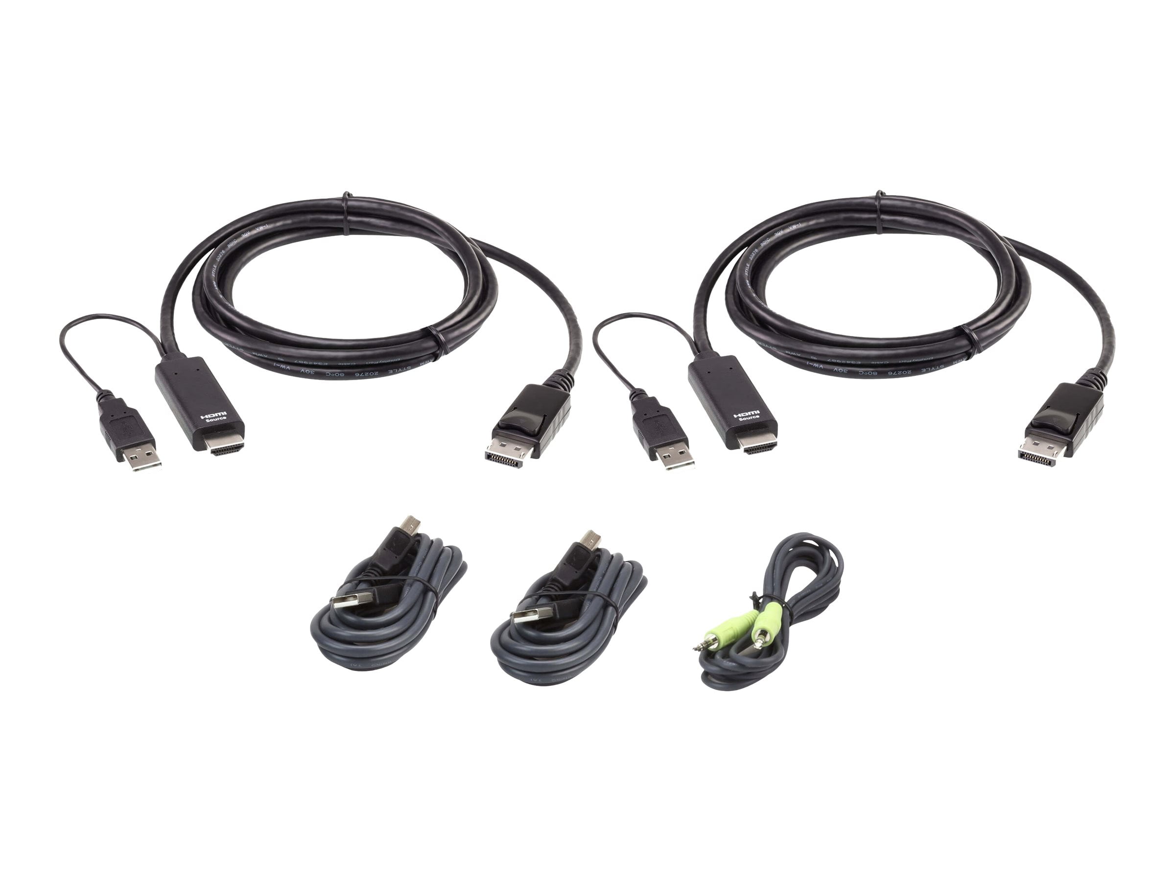 ATEN 1.8M USB Universal Dual Display Secure KVM Cable Kit New - Walmart ...