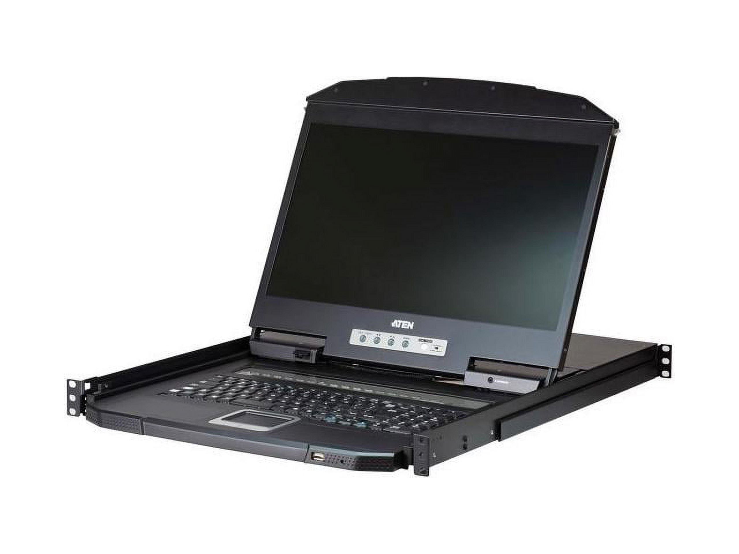 ATEN SOHO CL3108 LCD Rack Console - 128 Computer(s) - 18.5" LCD - HD ...