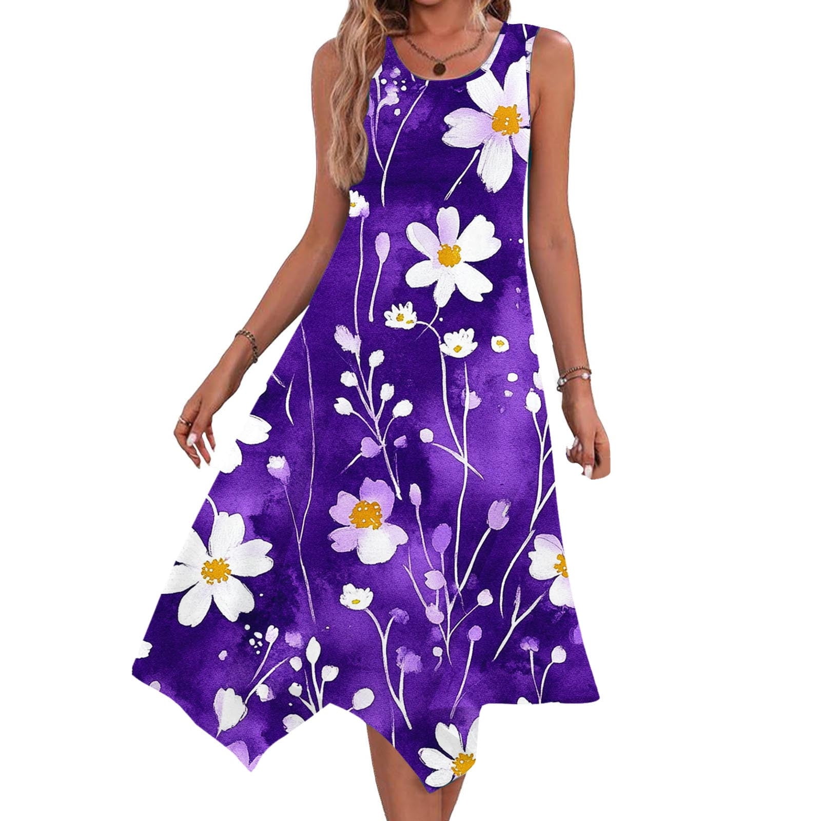 ATENAR Dresses for Women Comfort Fit Printed Ladies Dresses Lightweight ...