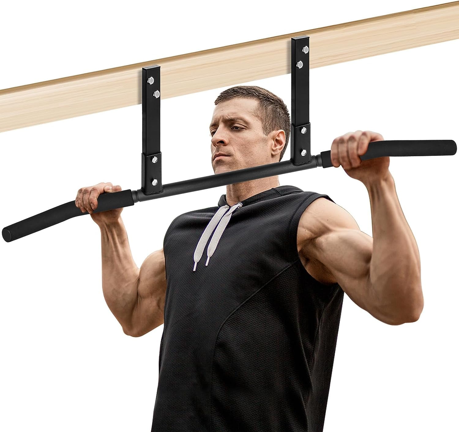 ATENTO Pull Up Bar, Ceiling Mount Chin Up Bars, Home Gym Exercise ...