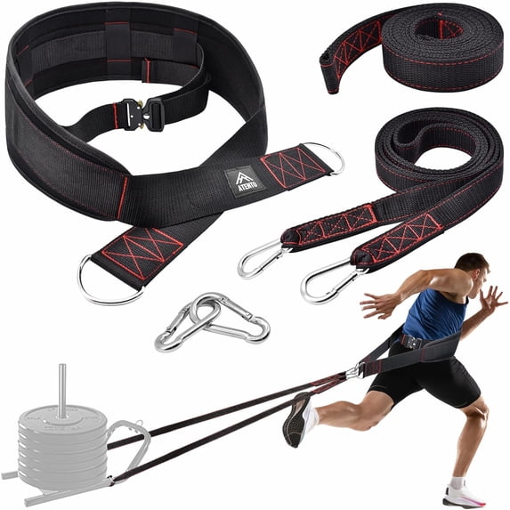 ATENTO Sled Pull Belt, Adjustable Weight Sled and Tire Pulling Waist ...