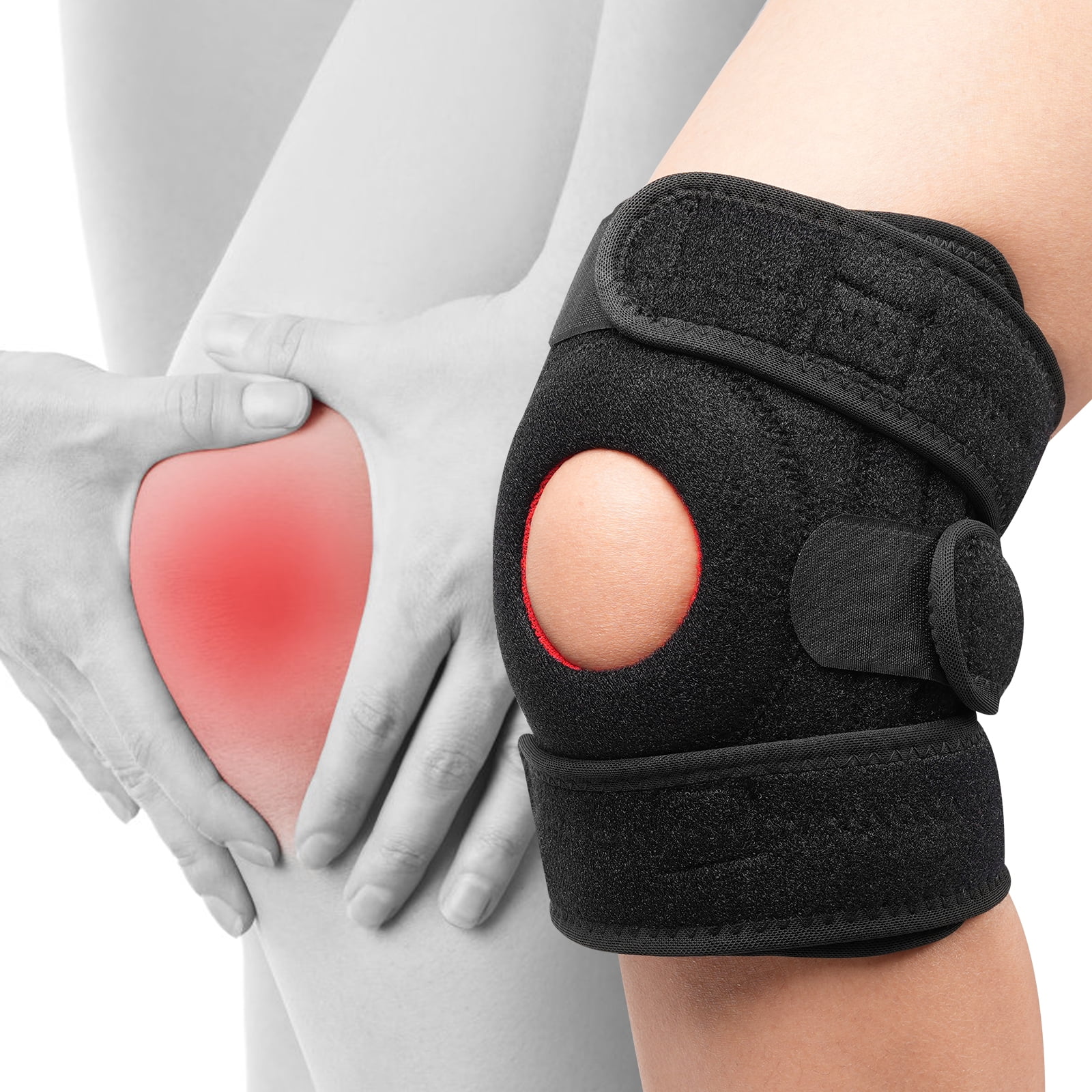 ATERCEL Women and Men Neoprene Open Sleeve Knee Brace for Arthritis ...