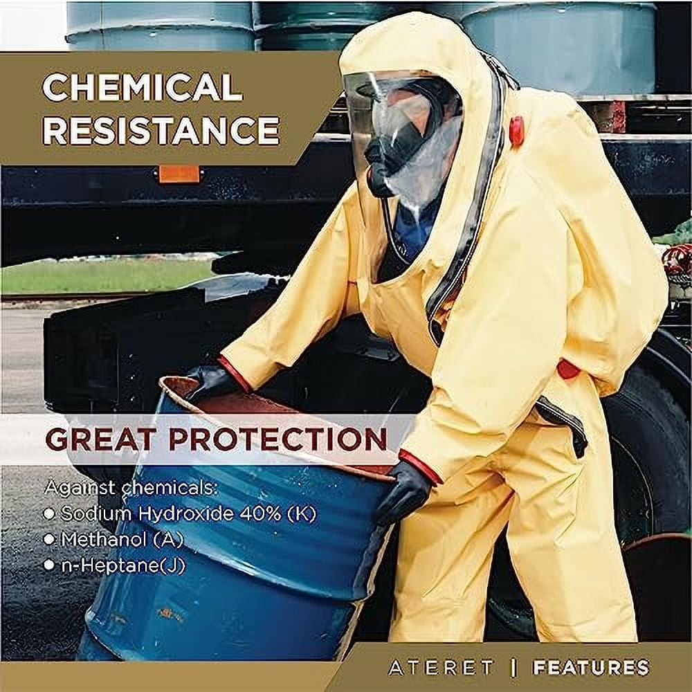 ATERET 12 Pairs Chemical Resistant PVC Work Gloves, Reusable Heavy-Duty ...