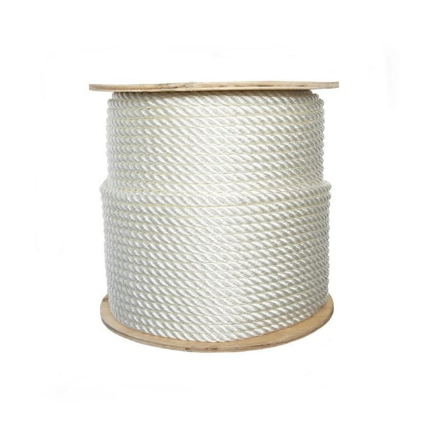 ATERET 3/4 Inch by 600 Feet Twisted 3-Strand White Polypropylene Rope I ...