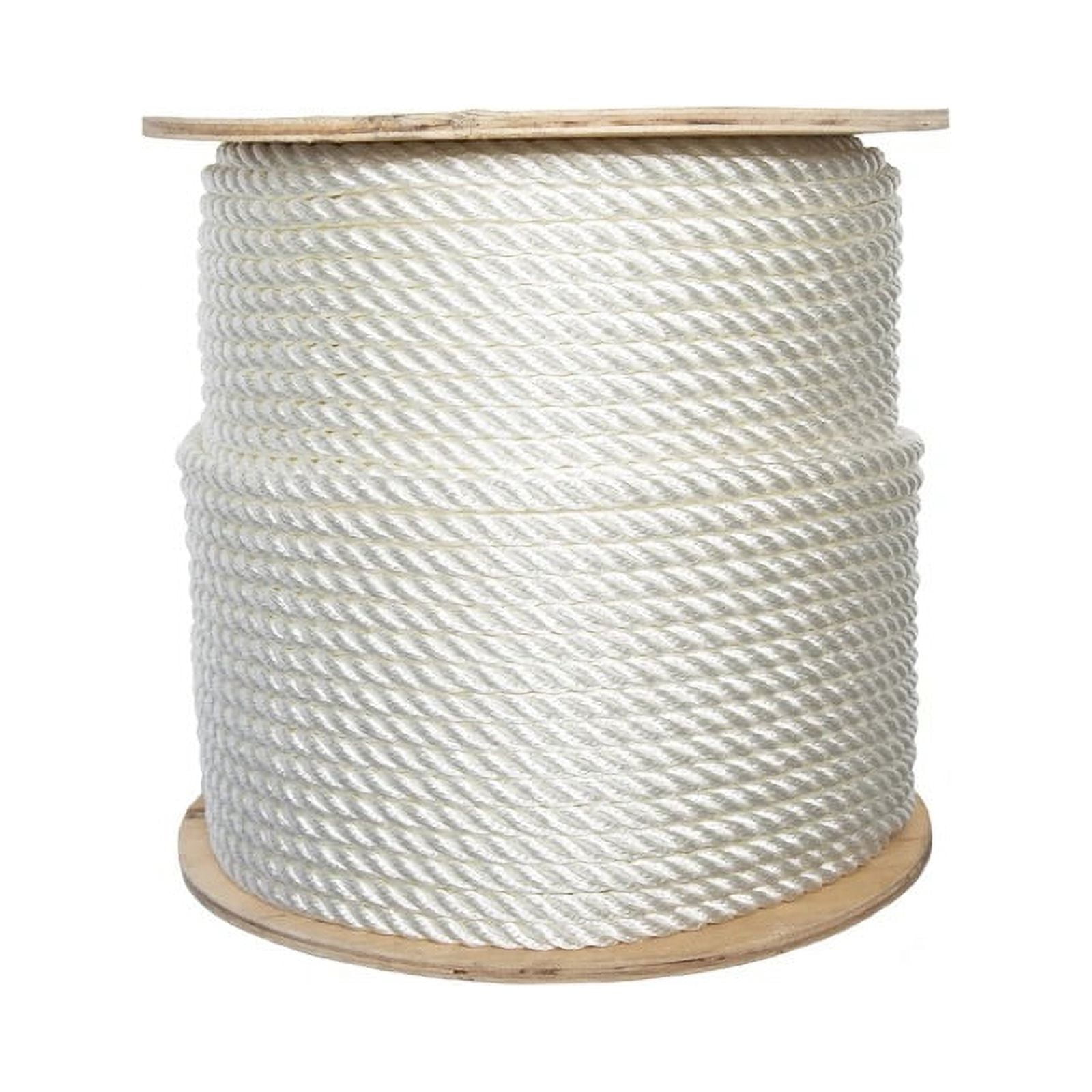 ATERET 3/8 Inch x 600 Feet Twisted 3-Strand White Polypropylene Rope I ...