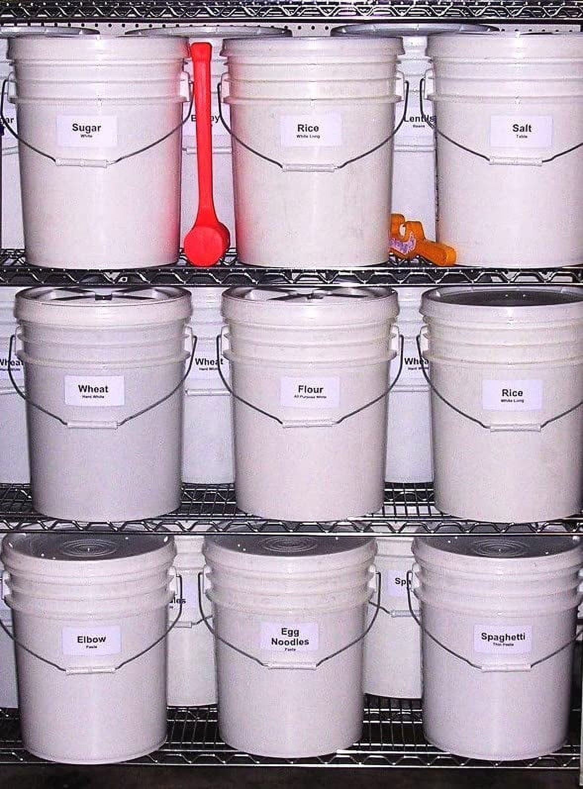 ATERET 5 Gallon White Bucket & Pour Spout Lid - 90 Mil All Purpose Pail ...