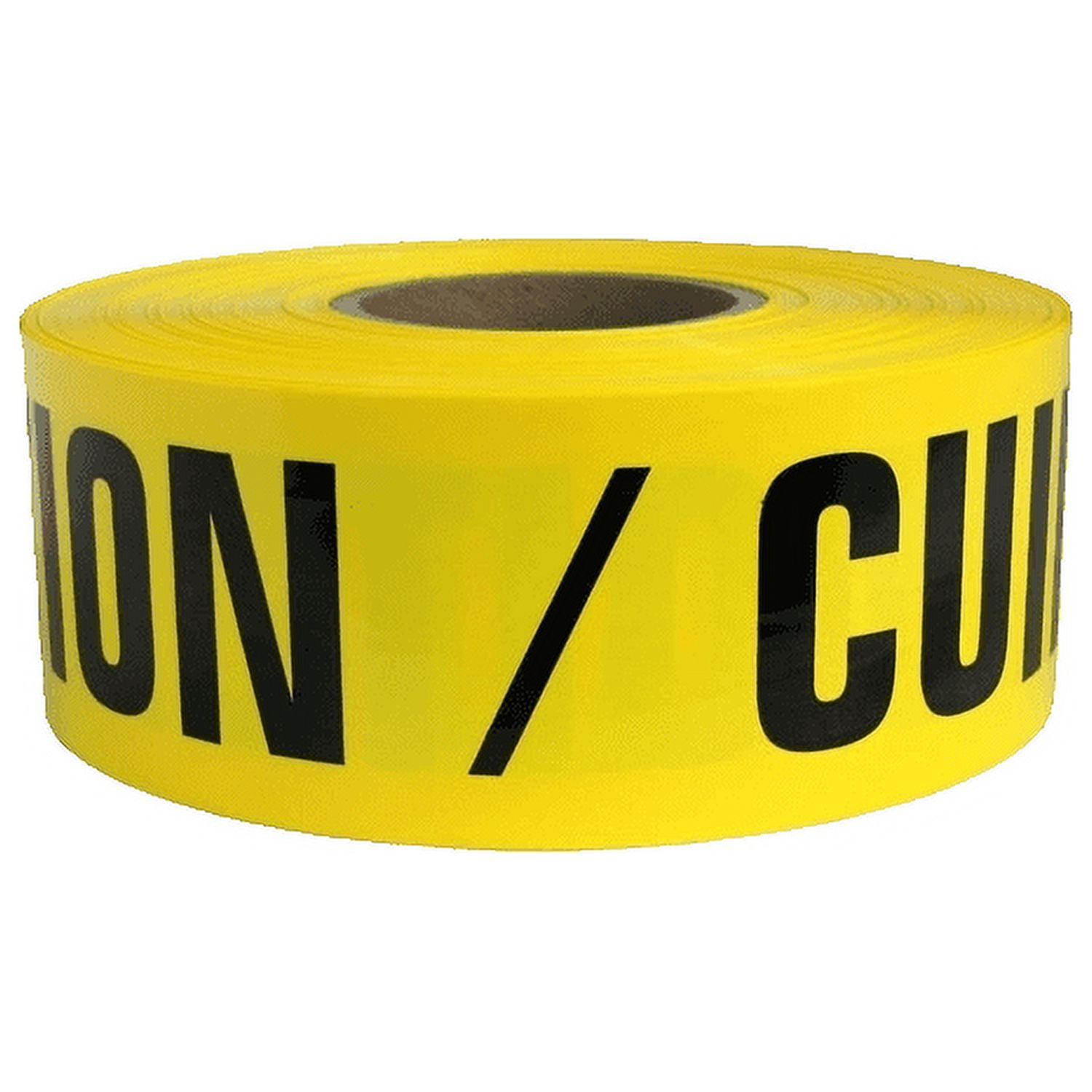 ATERET Premium Yellow Caution Cuidado Tape 1-Pack 3 inch x 1000 feet, Hazard Safety Tape ...