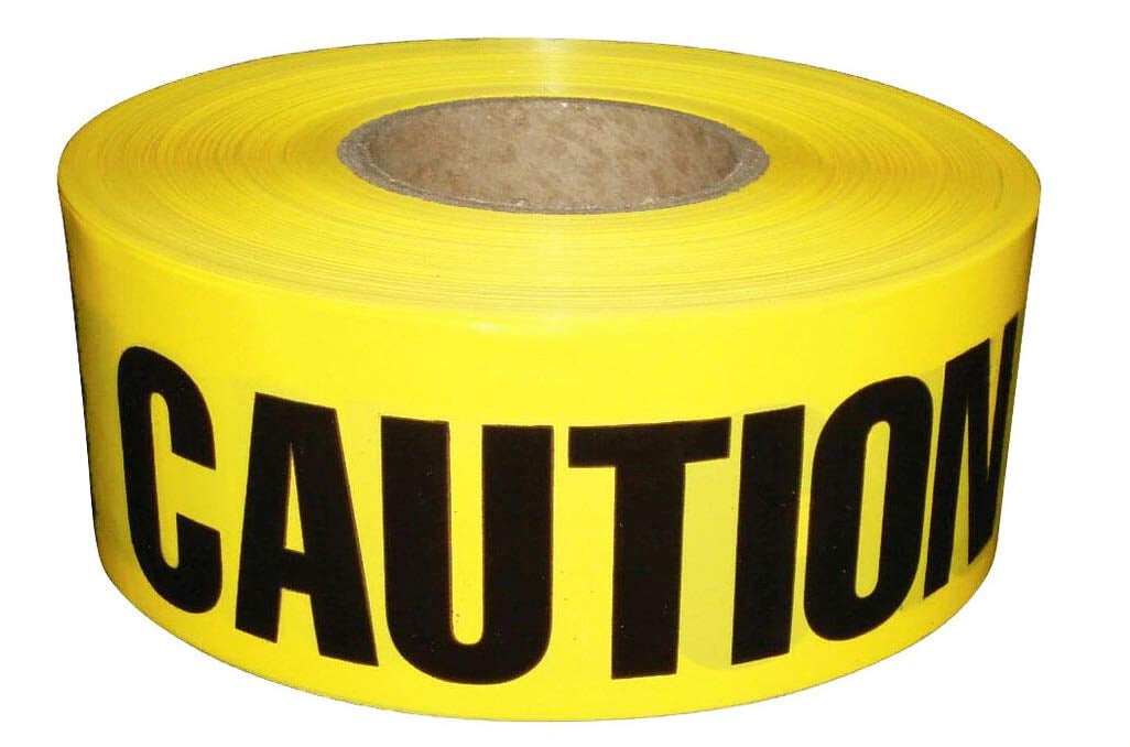 ATERET Premium Yellow Caution Tape 3-Pack 3 inch x 1000 feet, Hazard Safety Tape, Construction ...