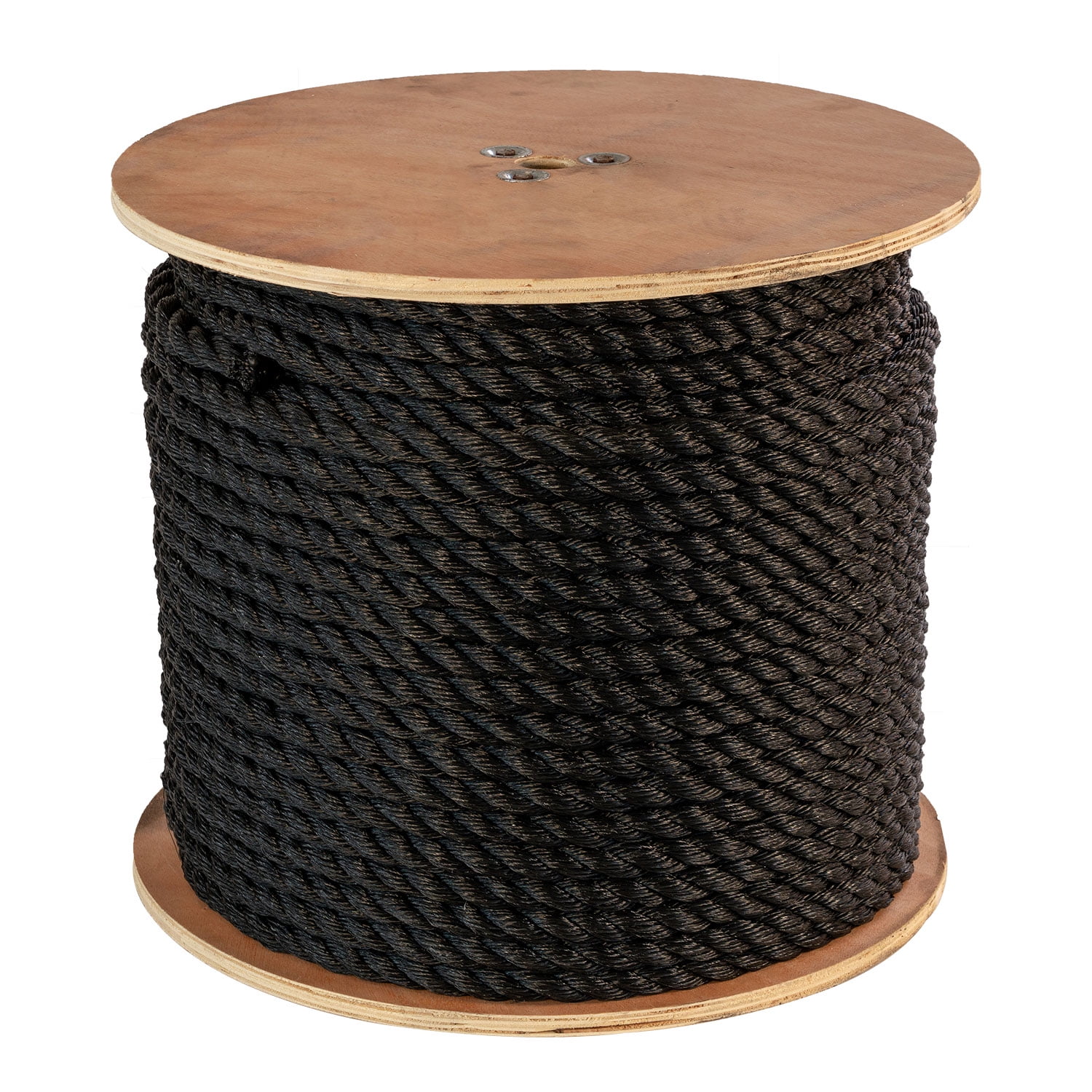 ATERET Twisted 3-Strand Black Polypropylene Rope Monofilament I 1/4" x ...