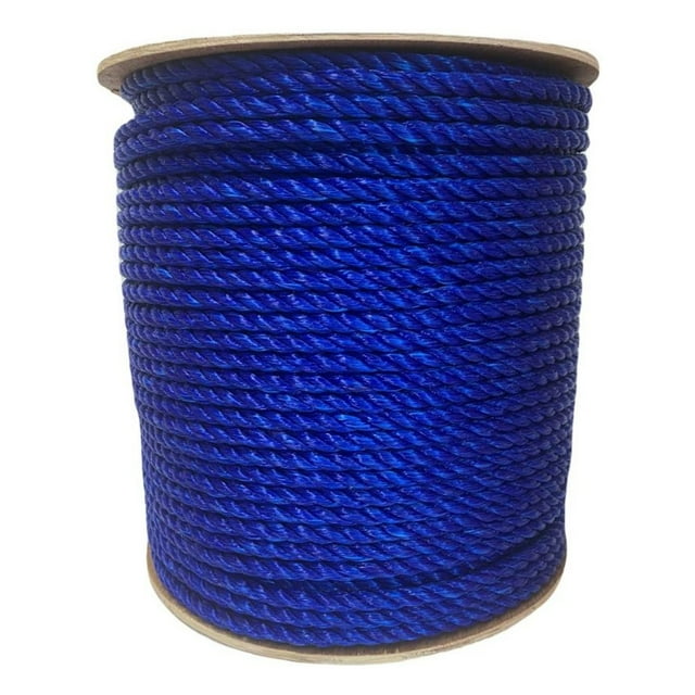 ATERET Twisted 3-Strand Blue Polypropylene Rope Monofilament I 1/4" x ...