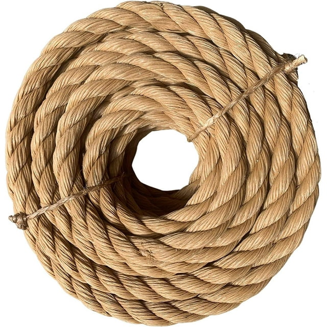 ATERET Twisted ProManila - UnManila Rope I 2 inch x 50 feet I 3 Strand ...