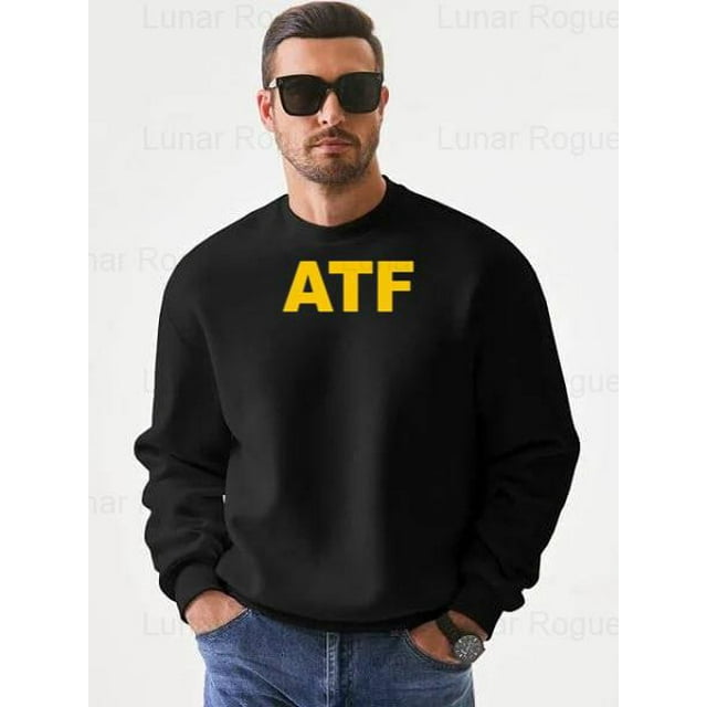ATF Yellow Letters Bold Back Print Graphic Law Enforcement Style ...